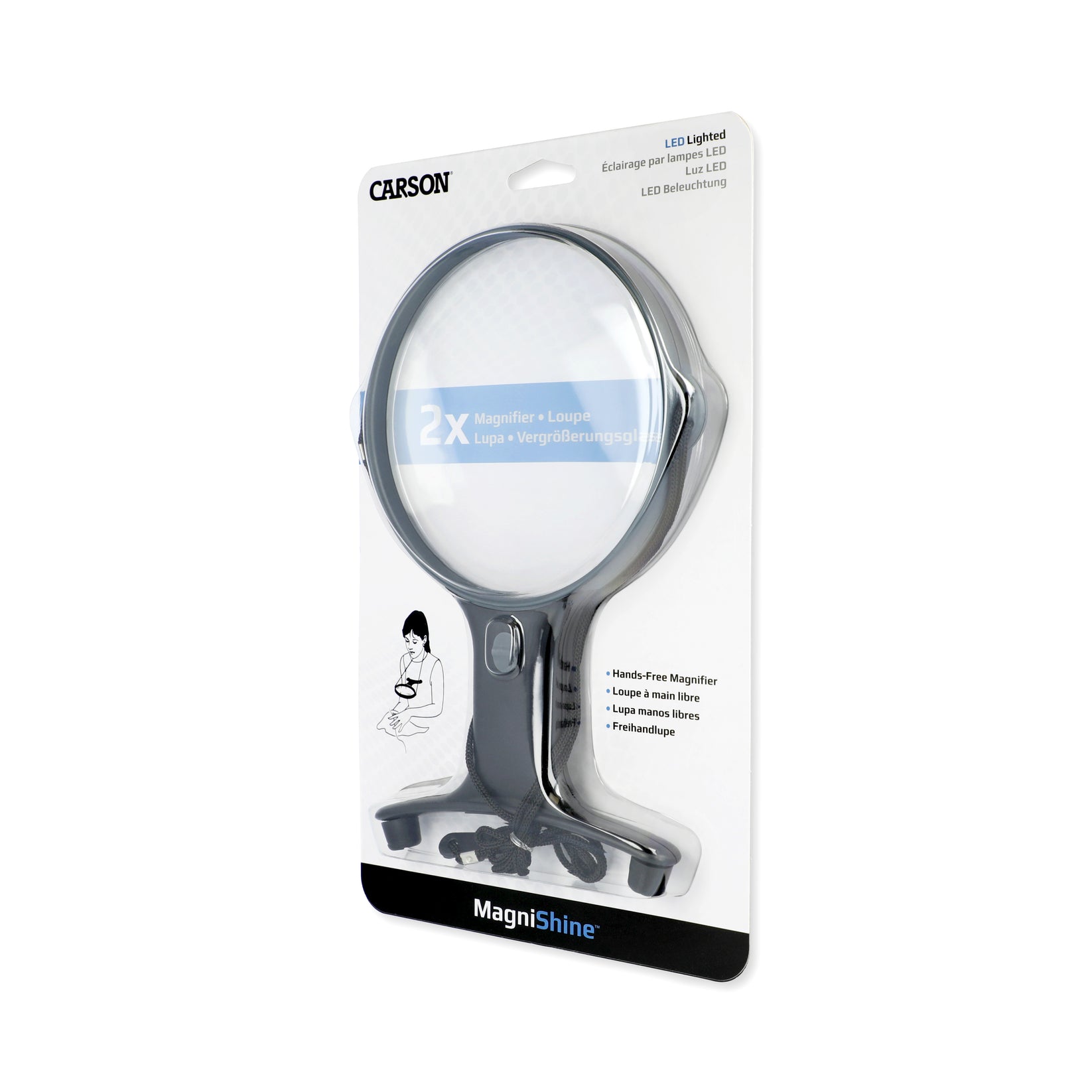 2X Around Neck Magnifier Round 2 LED – CNIB SMARTLIFE