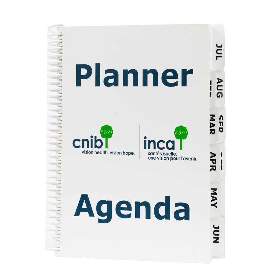 FINAL SALE 12 Month Bilingual Planner - Large Print - BB – CNIB SMARTLIFE